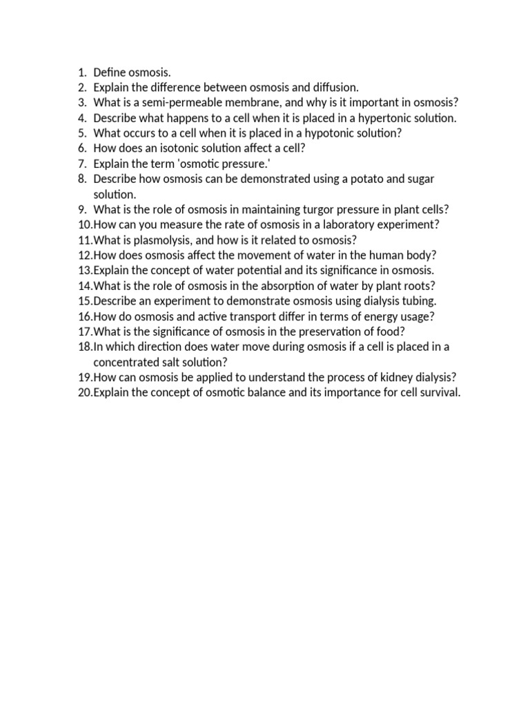 Define Osmosis | PDF | Wellness