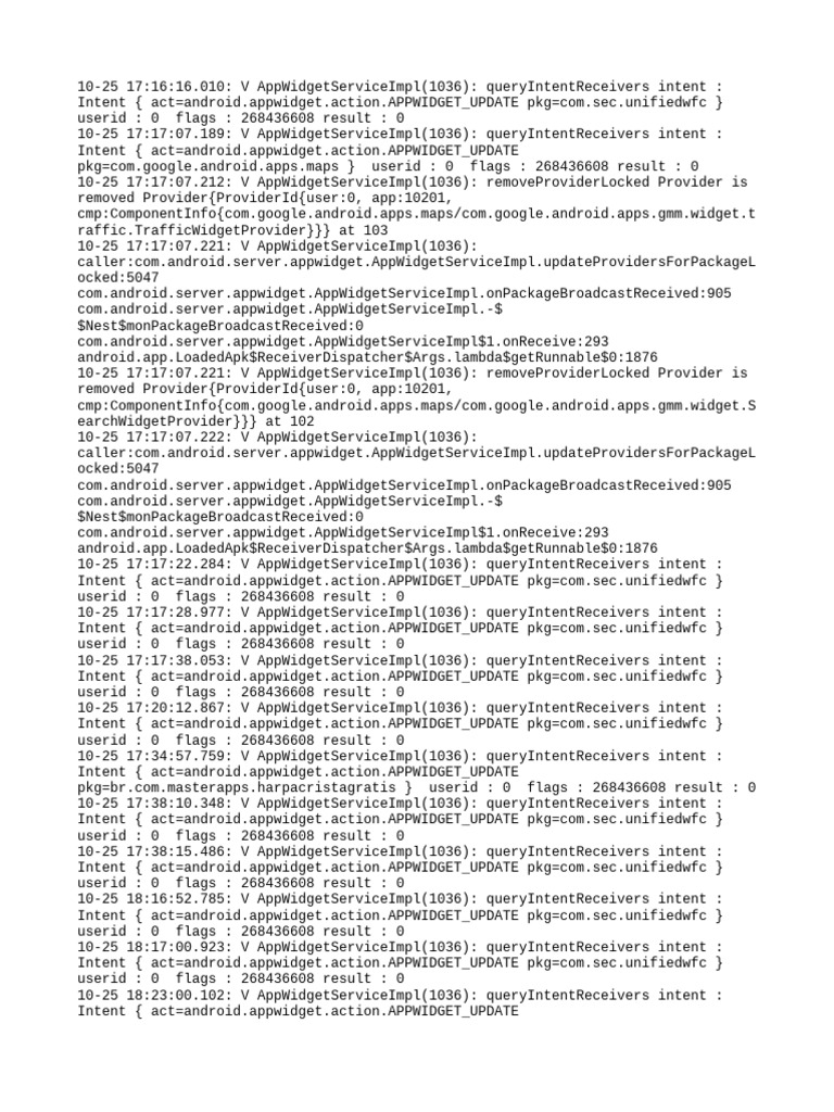 appwidget_history_log1 | PDF | System Software | Mobile Software