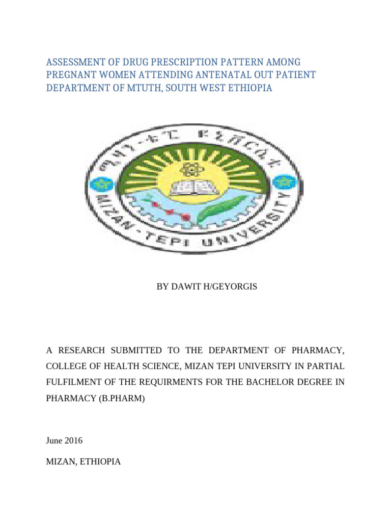 Dawit Last Draft Commented-1 | PDF | Pregnancy | Medical Prescription