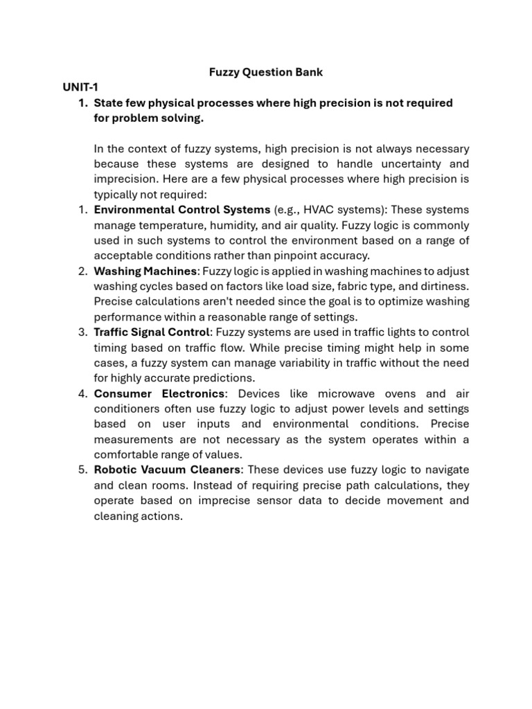 Fuzzy Question Bank | PDF | Fuzzy Logic | Uncertainty