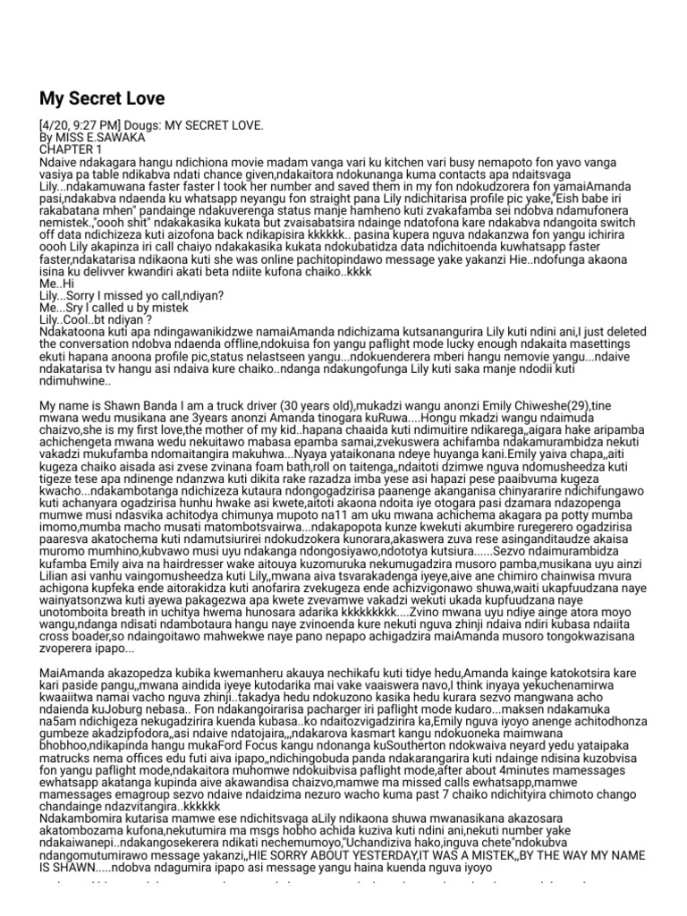 My Secret Love-PDF by Scar | PDF | Mystery, Thriller & Crime Fiction