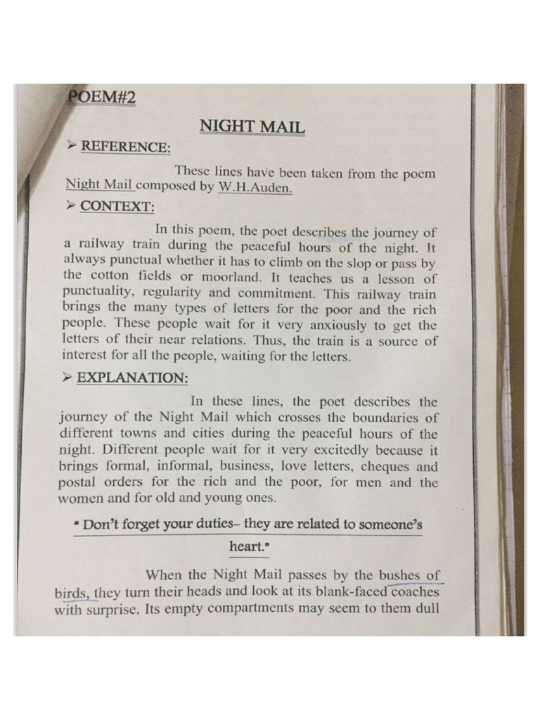 Night mail | PDF