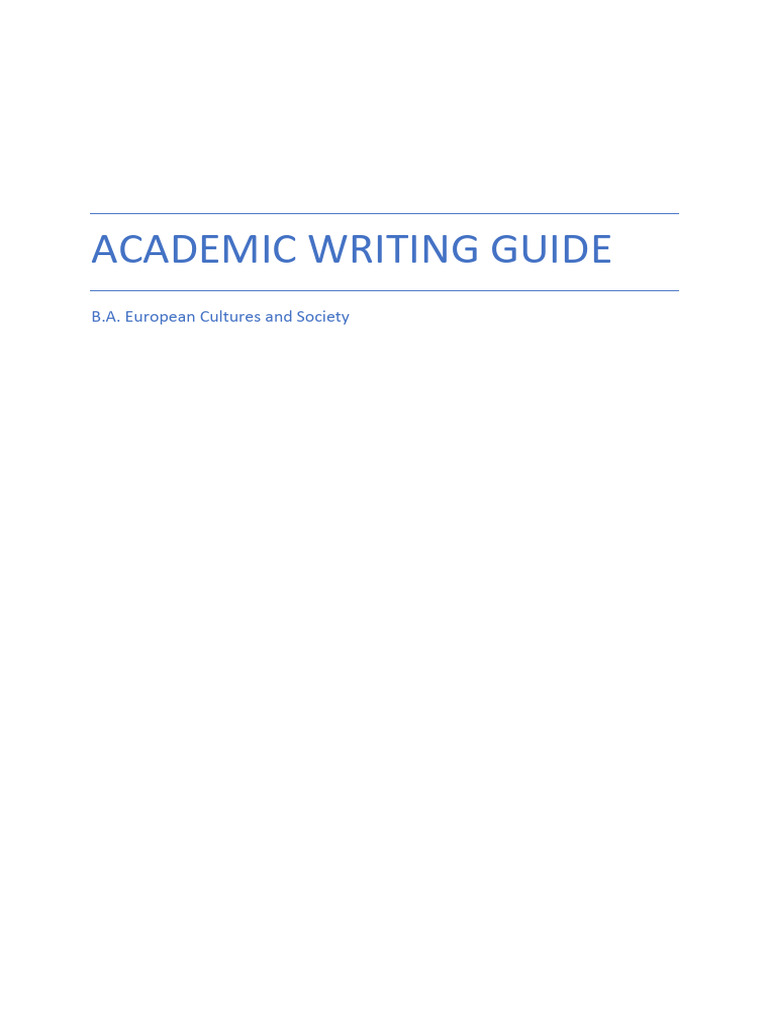 Eucs Academic Writing Guide | PDF | Citation | Note (Typography)