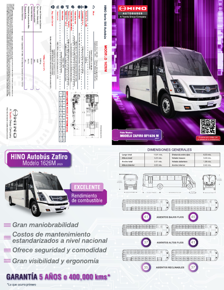 Ficha Tecnica Bus Zafiro | PDF