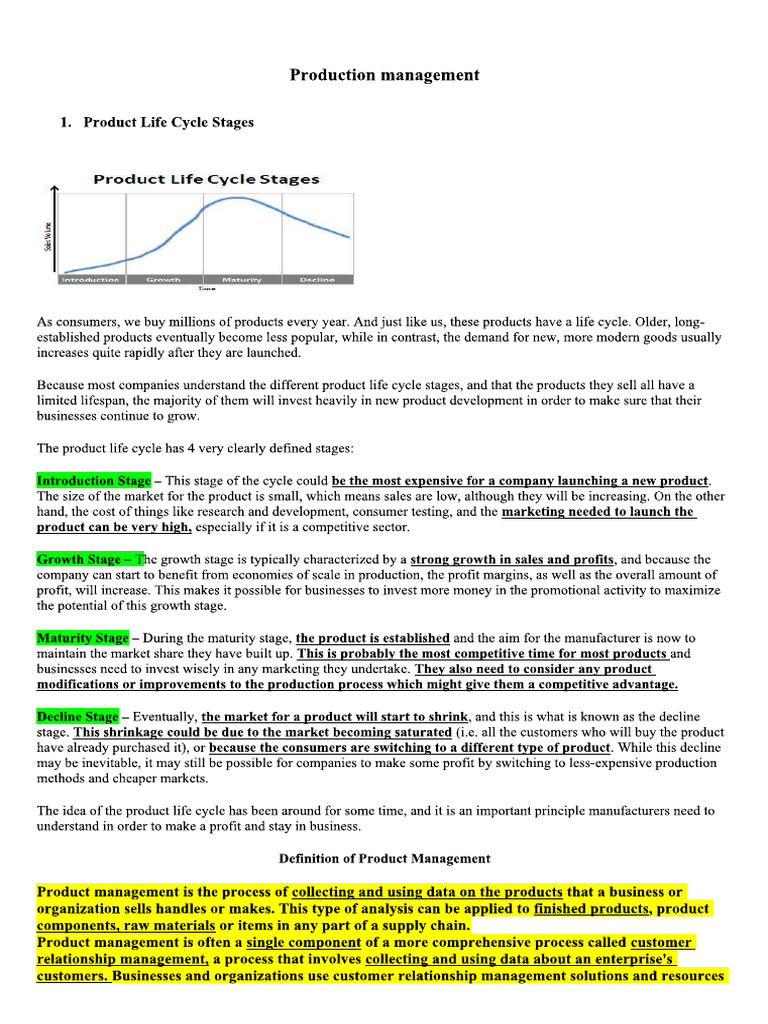 Production Management | PDF