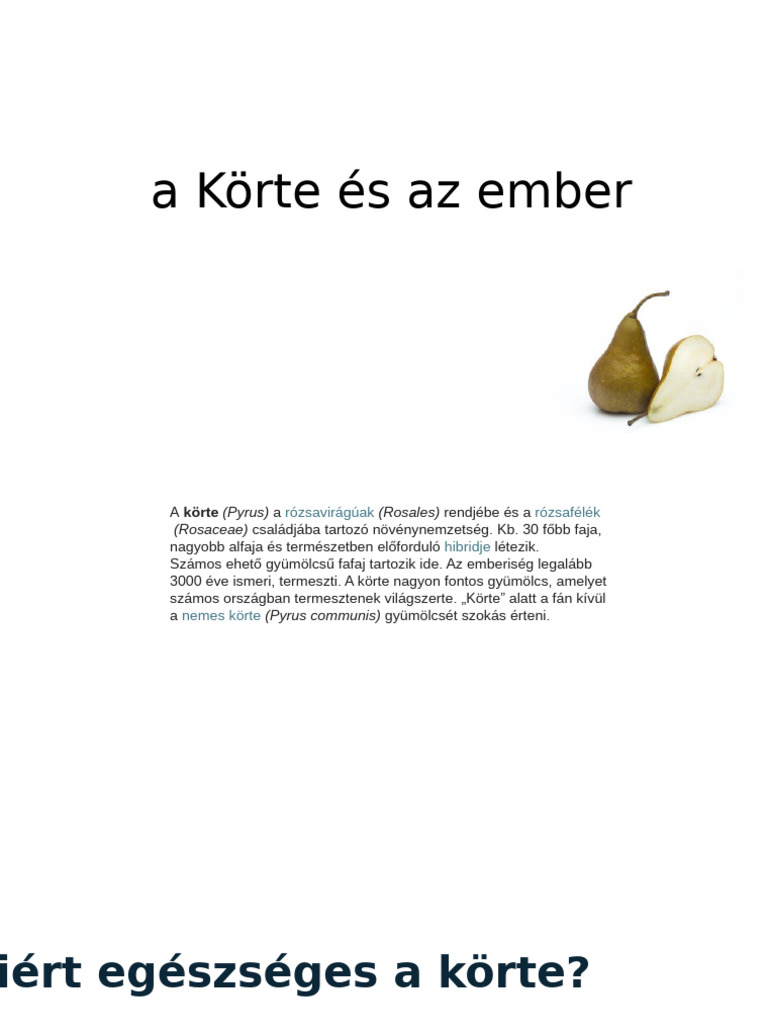 Körte | PDF