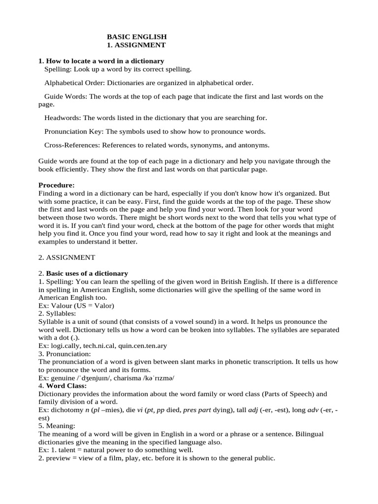 Assignments Basic English | PDF | Indian Cuisine