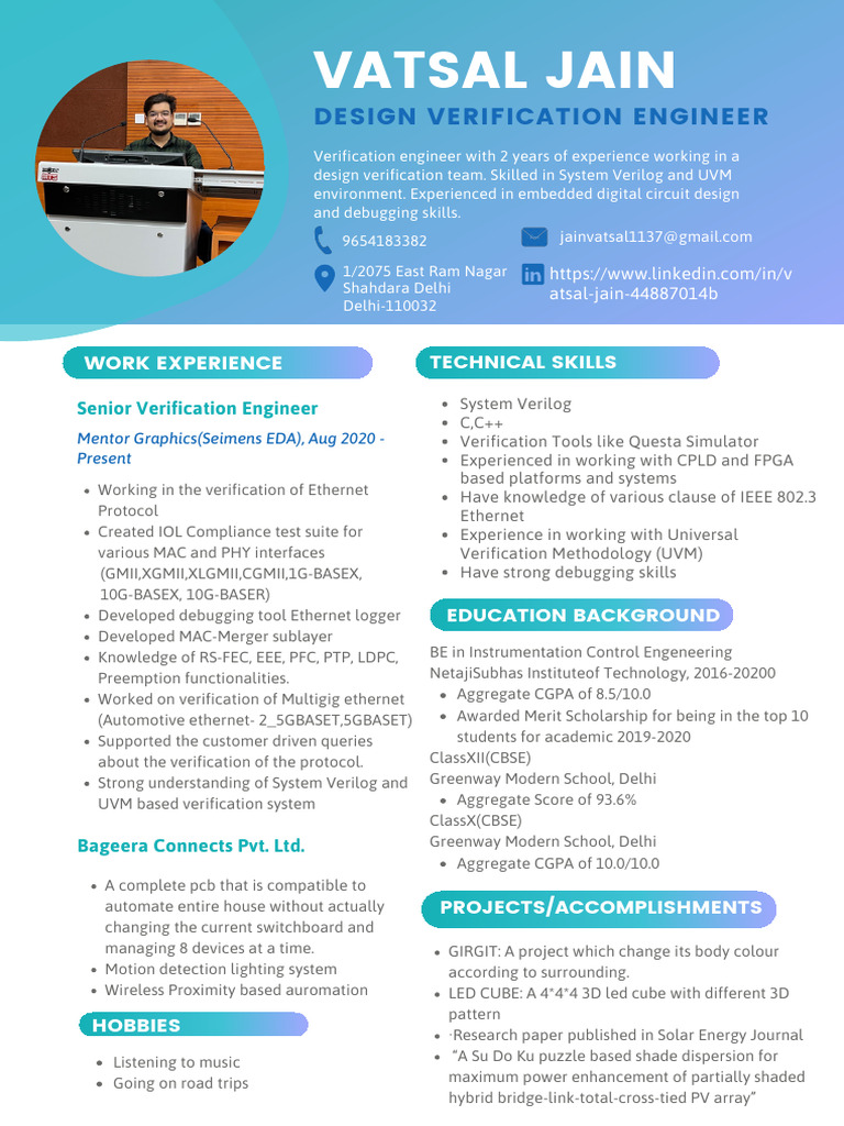 Vatsal Jain Resume | PDF | Computer Engineering | Computer Science
