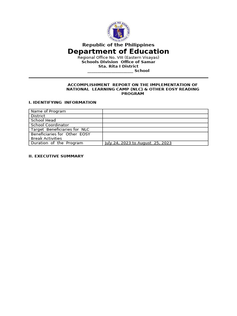 NLC and Eosy Accom Report | PDF