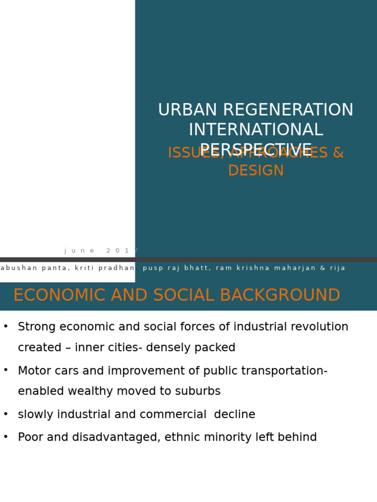 Issues, Approaches and Urban Design | PDF | Urban Renewal | Homelessness
