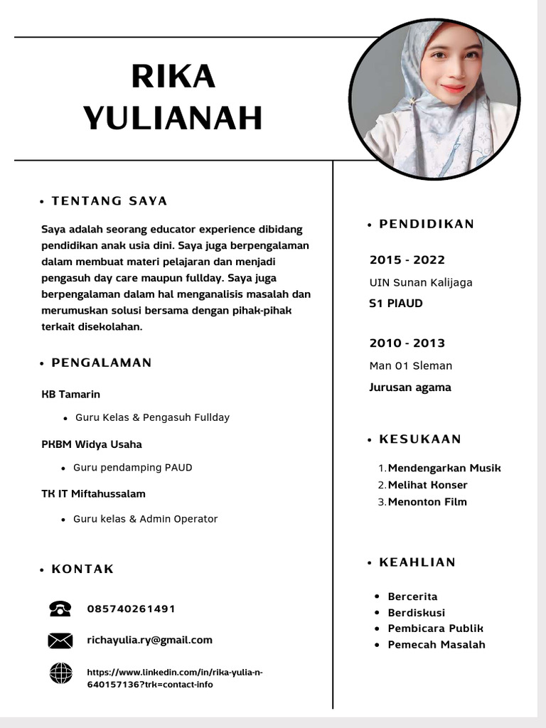 CV Rika | PDF | Kesehatan Holistik | Pengembangan Diri