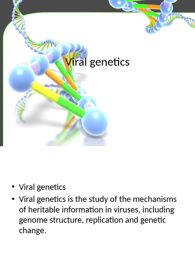 Viral Genetics BSCMLT Class | PDF | Mutation | Virus
