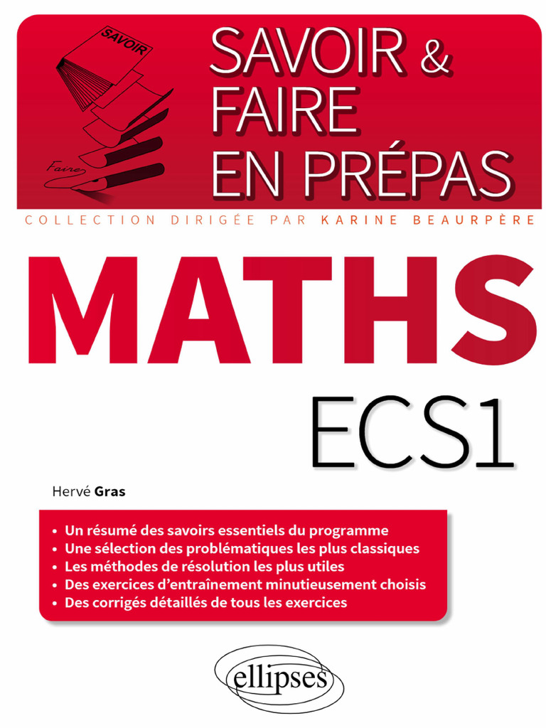 Ellipses Savoir Et Faire Prepas Maths ECS1 | PDF