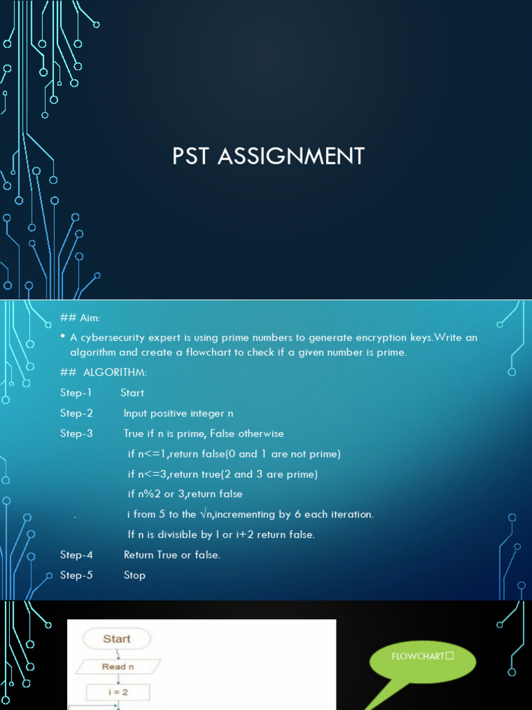 A Presentation of PST For Finding If The Number Is Prime or Not | PDF