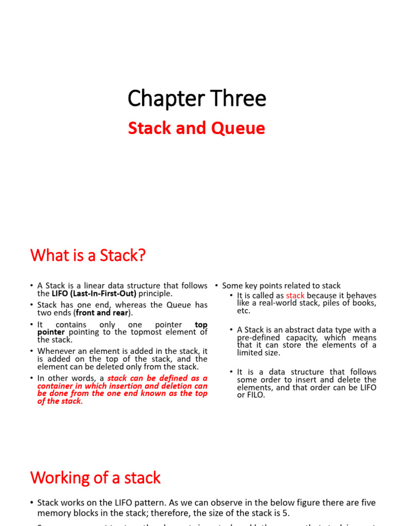 Chapter Three Ds Stack And Queue Pdf Queue Abstract Data Type Computer Programming