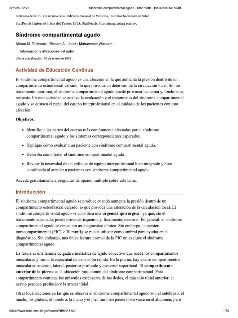 Sindrome Compartimental Pubmed | PDF
