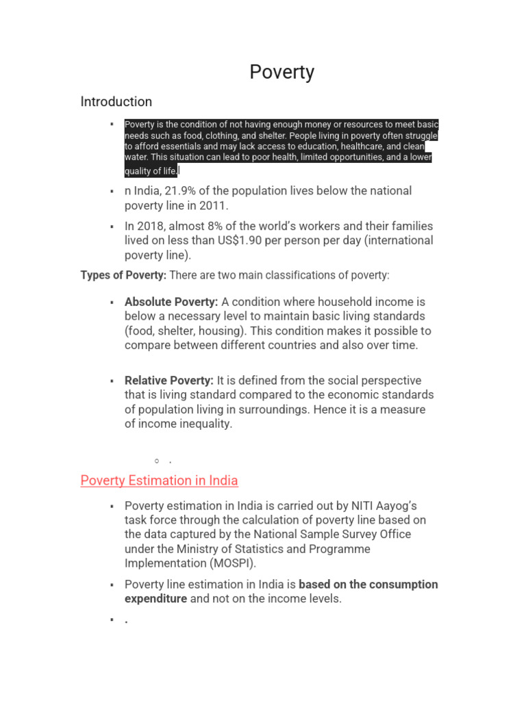 Poverty and Ineqality | PDF | Poverty Threshold | Social Inequality