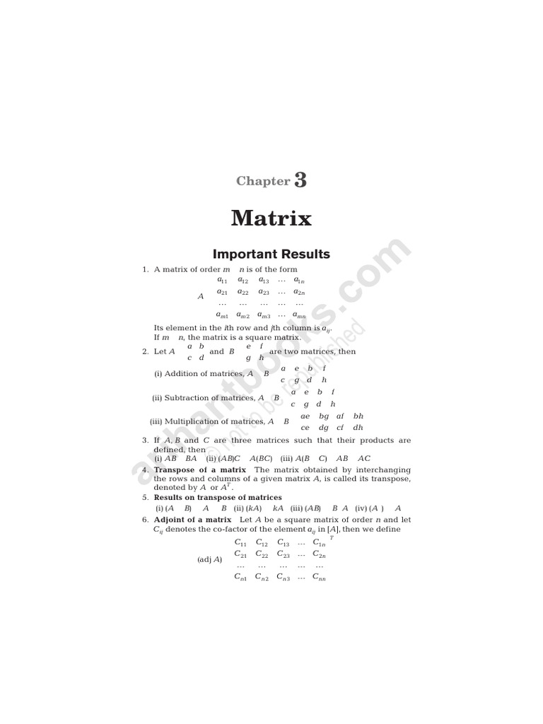Chap03matrixxiimaths (E) Ncertsol | PDF | Matrix (Mathematics ...