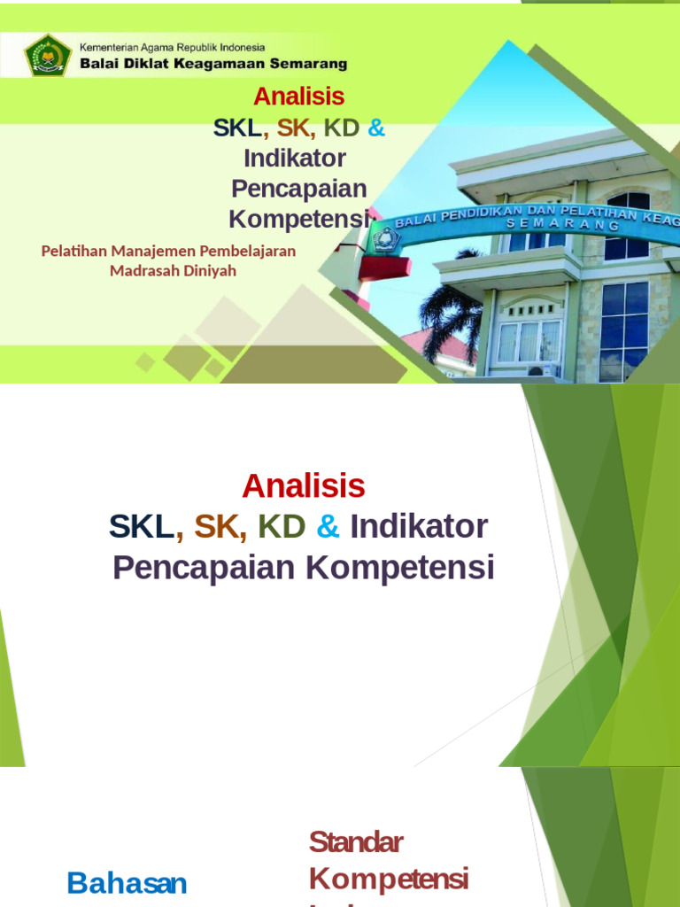 Analisis SKL, KI, KD Dan Indikator Madin | PDF