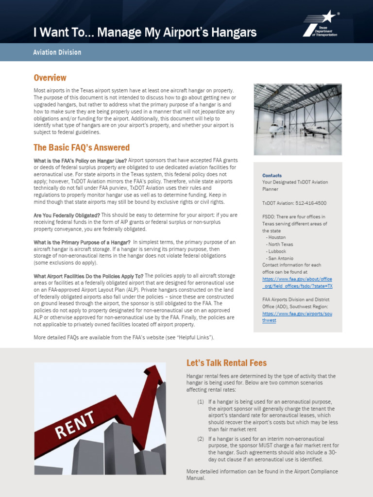 How To Proper Use Hangars | PDF | Airport | Federal Aviation Administration