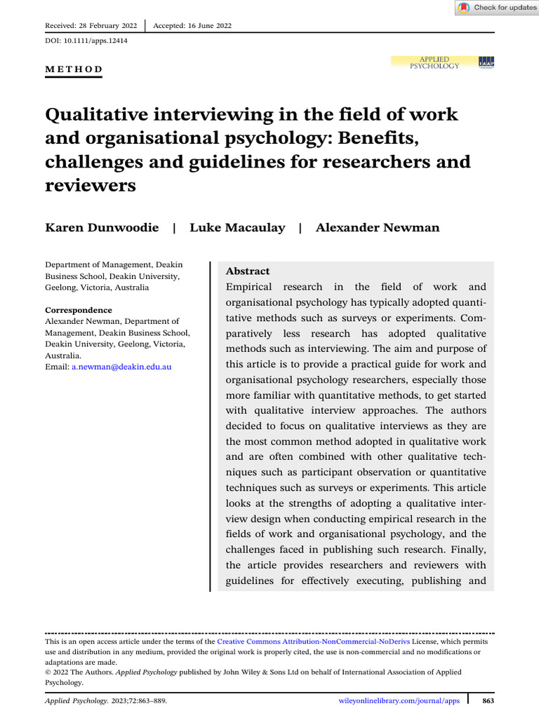 Qualitative Interviewing in Psychology Guide | PDF | Qualitative Research | Quantitative Research