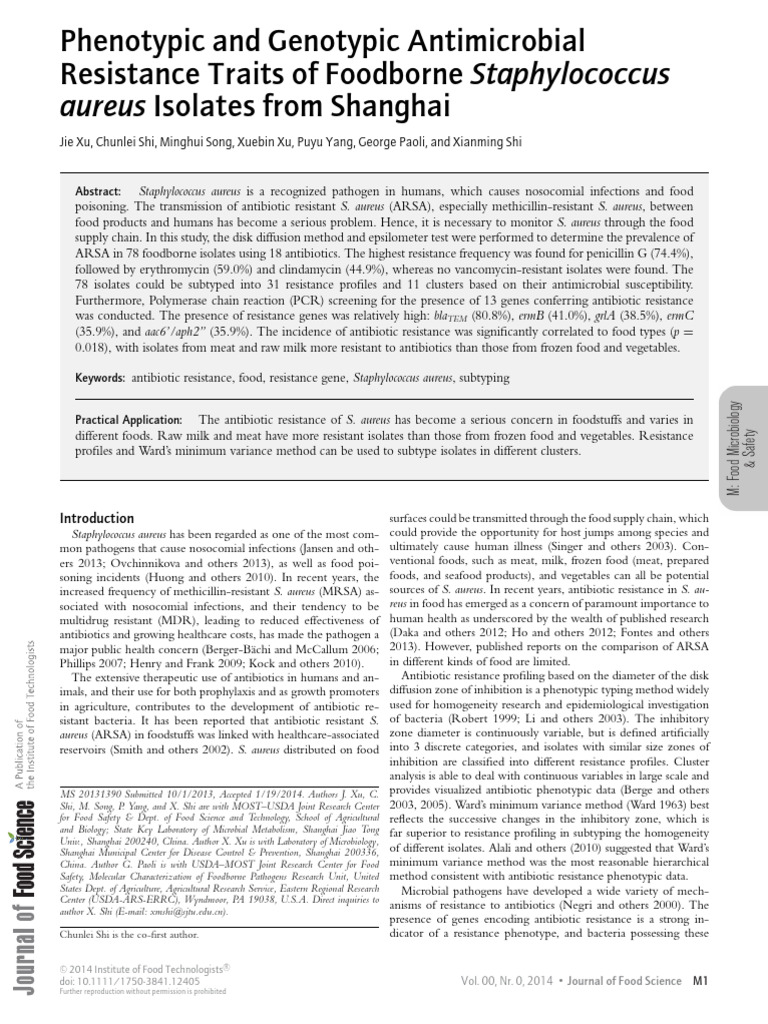 Phenotypic and Genotypic Antimicrobial | PDF | Antimicrobial Resistance ...