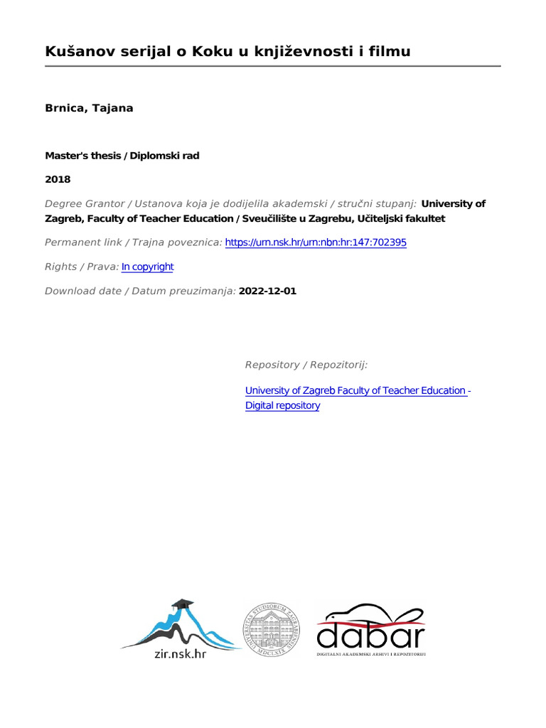 Diplomski Rad Tajana Brnica - 18-9. | PDF