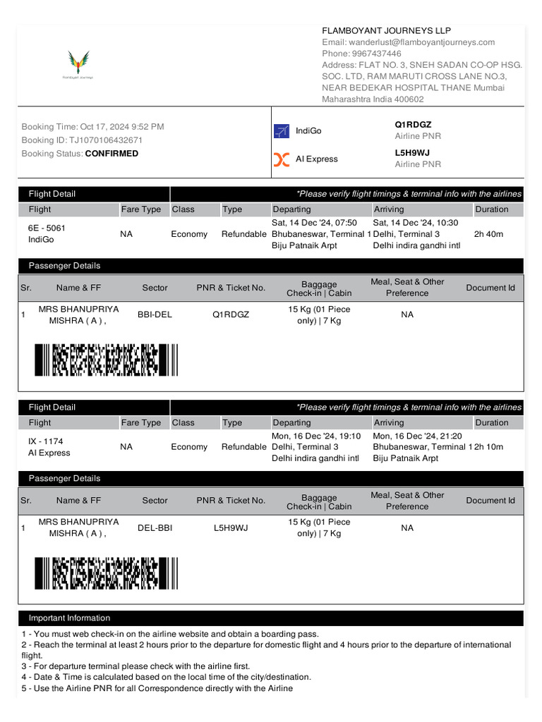 IndiGo Flight 6E 2087 Status Update | PDF | Civil Aviation | Airlines