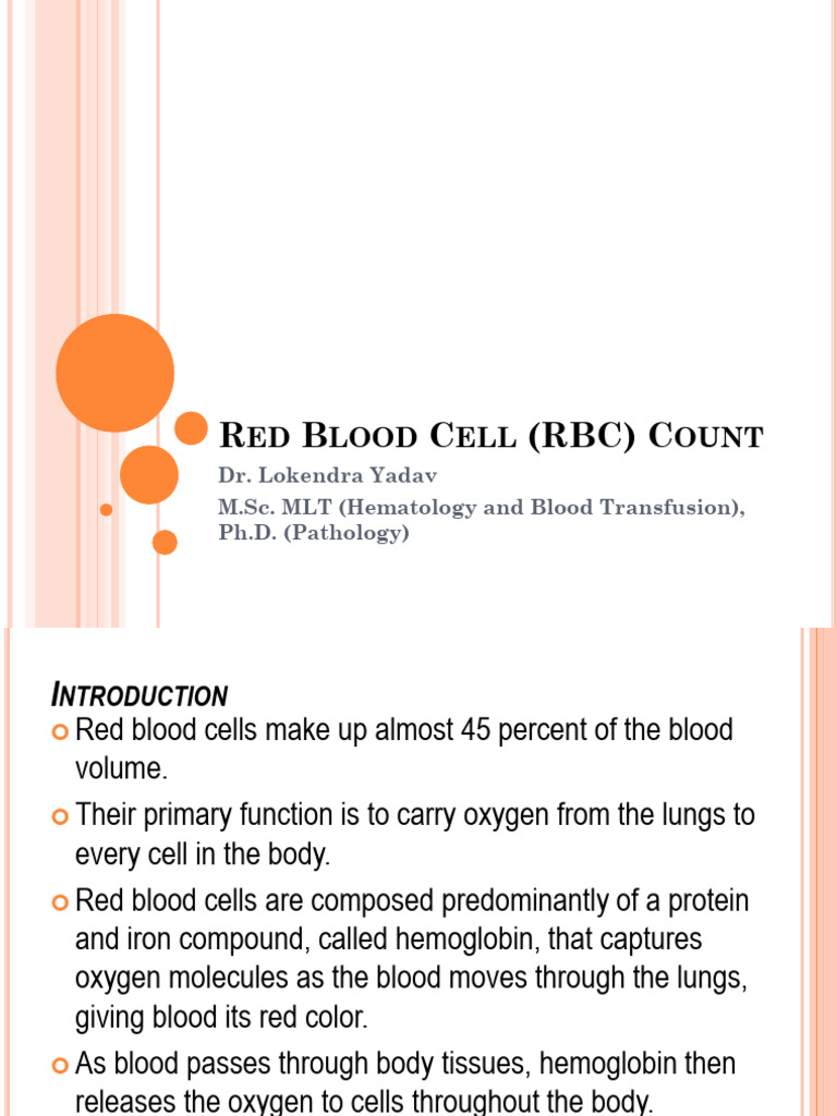 RBC Count | PDF | Red Blood Cell | Blood