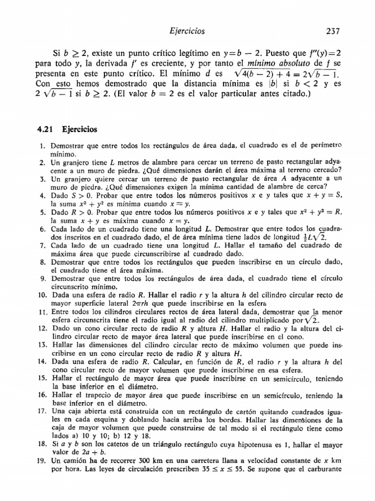 Ejercicios+extra+de+Aplicaciones+de+las+derivadas | PDF | Función (Matemáticas) | Triángulo