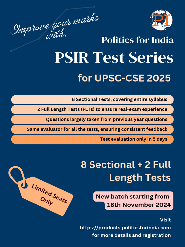 PSIR Test Series Batch D | PDF | Political Science | Liberal Arts Education