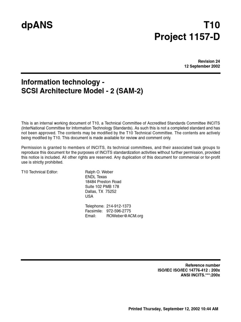 SCSI Architecture Model - 2 (SAM-2) | PDF | Computer Science | Computer Engineering