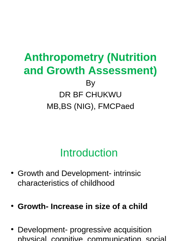 Anthropometry (Nutritional Assessment) - Copy - Copy-1 | PDF ...