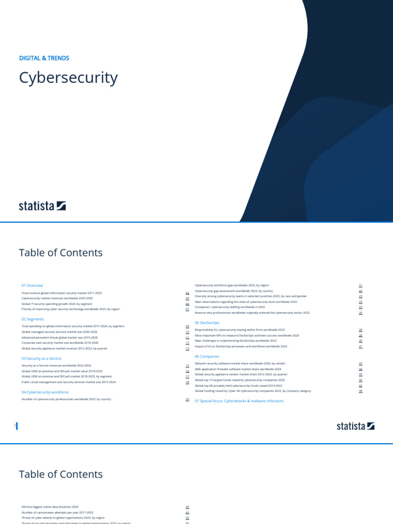 Study Id15503 Information Security Statista Dossier | PDF | Security ...