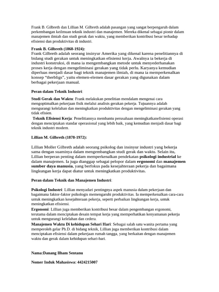 Frank & Lilian Gilbert | PDF