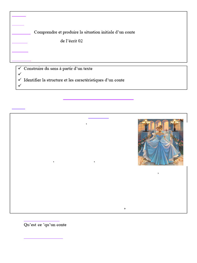 Situation initiale de Cendrillon 2AM | PDF | Cendrillon