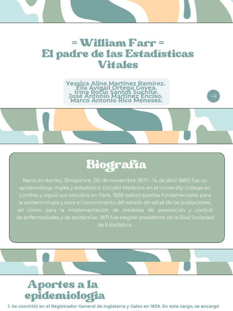 Aportes de William Farr a la Epidemiología | PDF | Epidemiología ...