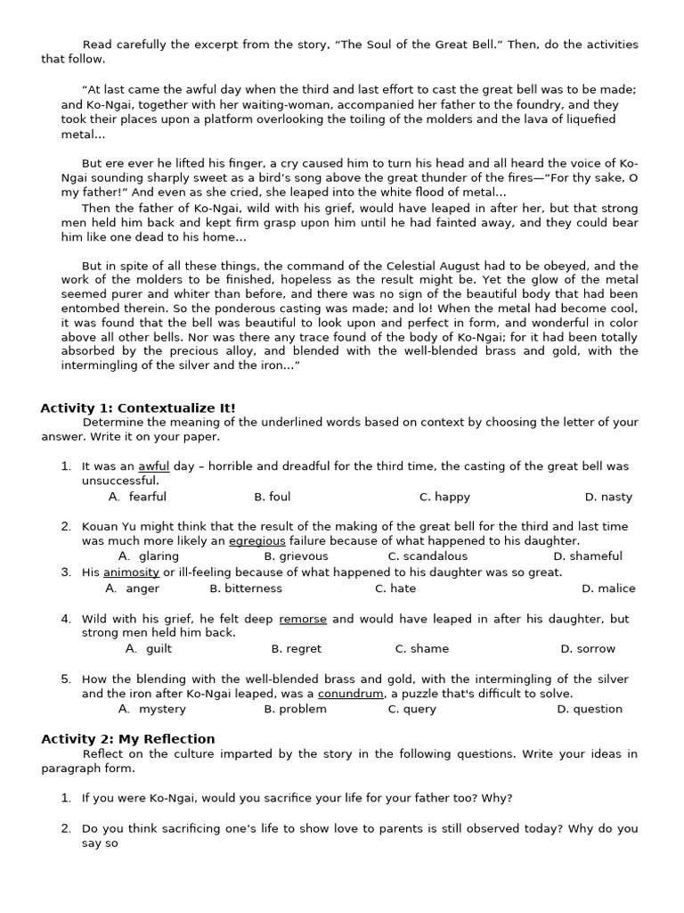 Week 1 - The Soul of The Great Bell | PDF | Art | Religion & Spirituality