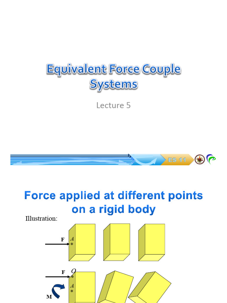 ES11 Lecture 5 | PDF | Force | Euclidean Vector