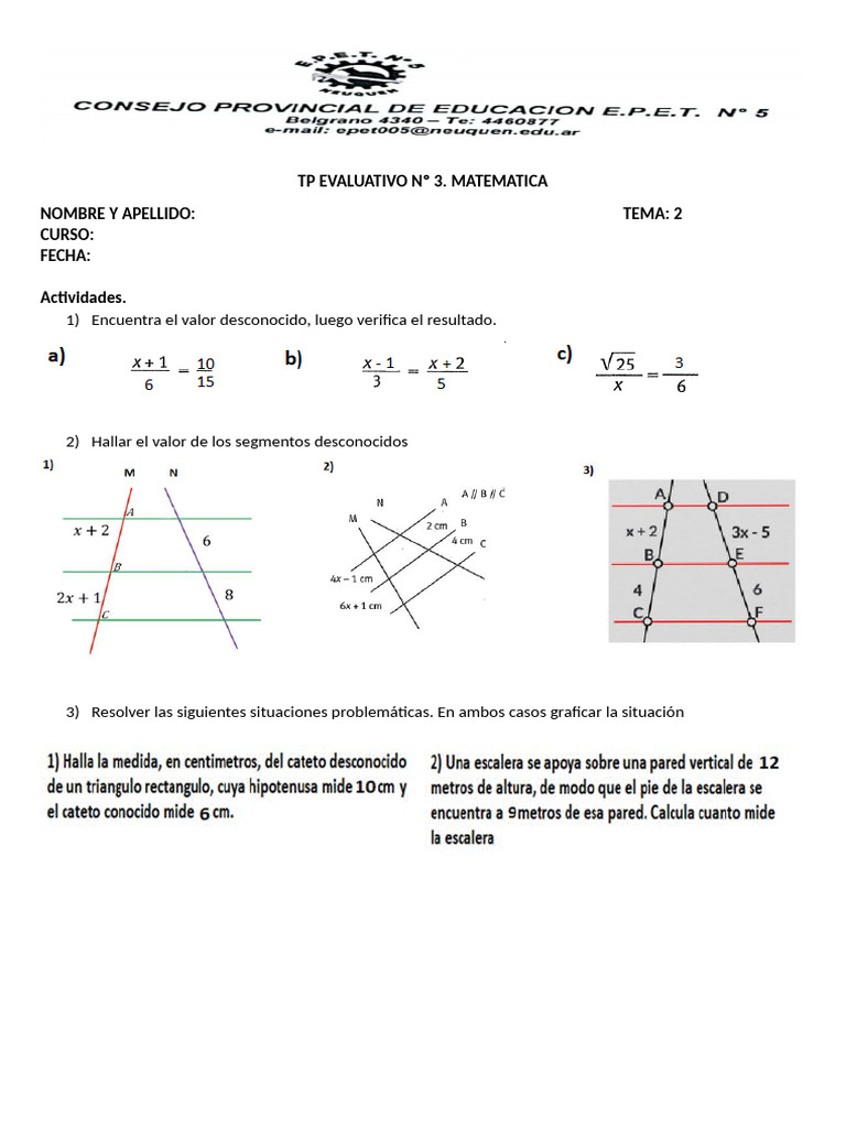 TP EVALUATIVO Nº 3 Tema 2 | PDF