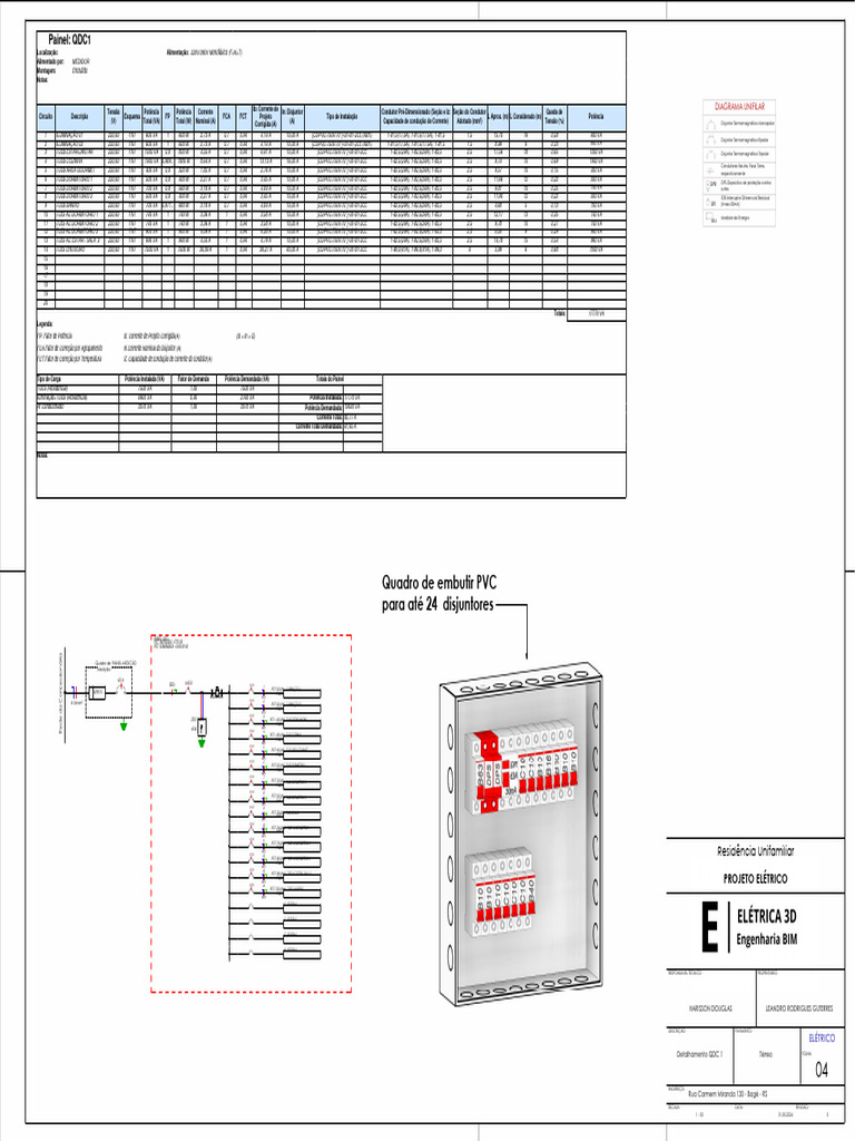PRANCHA 04 - Detalhamento QDC 1 | PDF | Energia elétrica | Engenharia Elétrica
