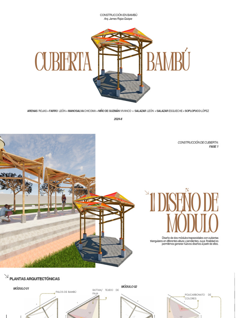 Diseño de Cubiertas de Bambú | PDF