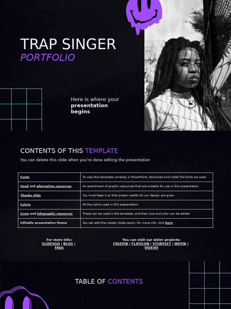 Cópia de Trap Singer Portfolio by Slidesgo | PDF