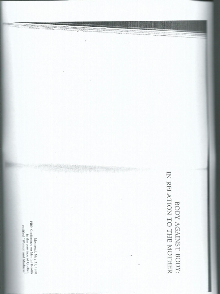 Irigary - Body Against Body | PDF