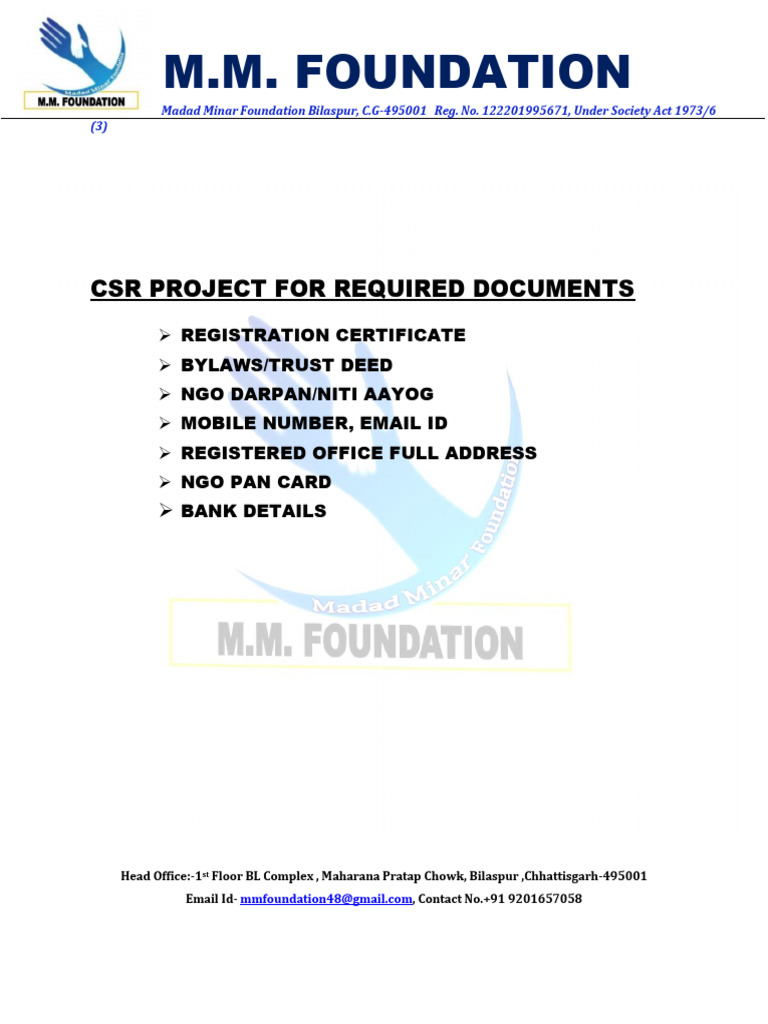 CSR Document Checklist | PDF