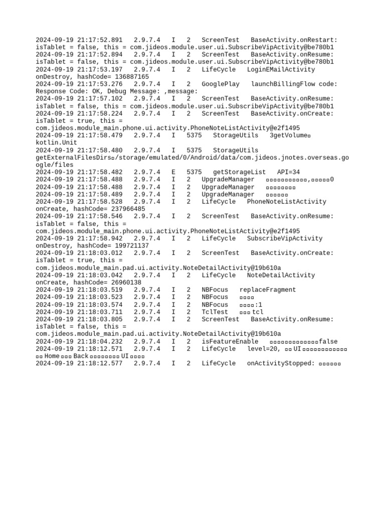 2024-09-19 78545556 Log | PDF | Computing | Computer Programming