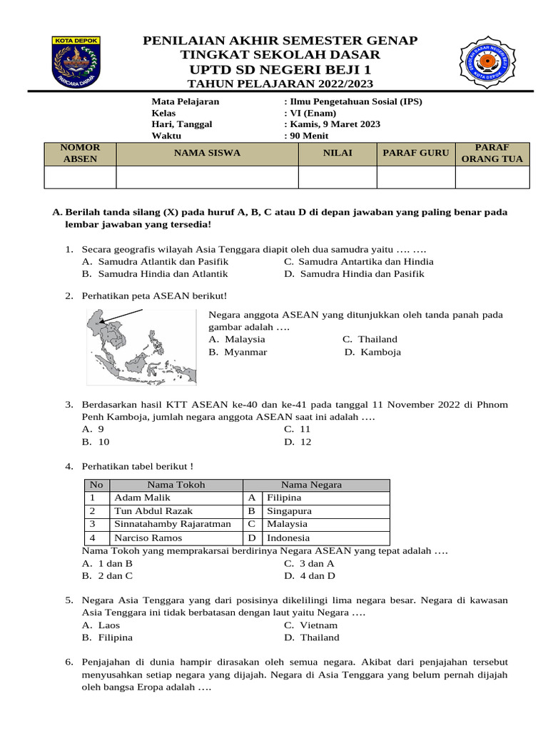 Soal PAS Genap IPS | PDF