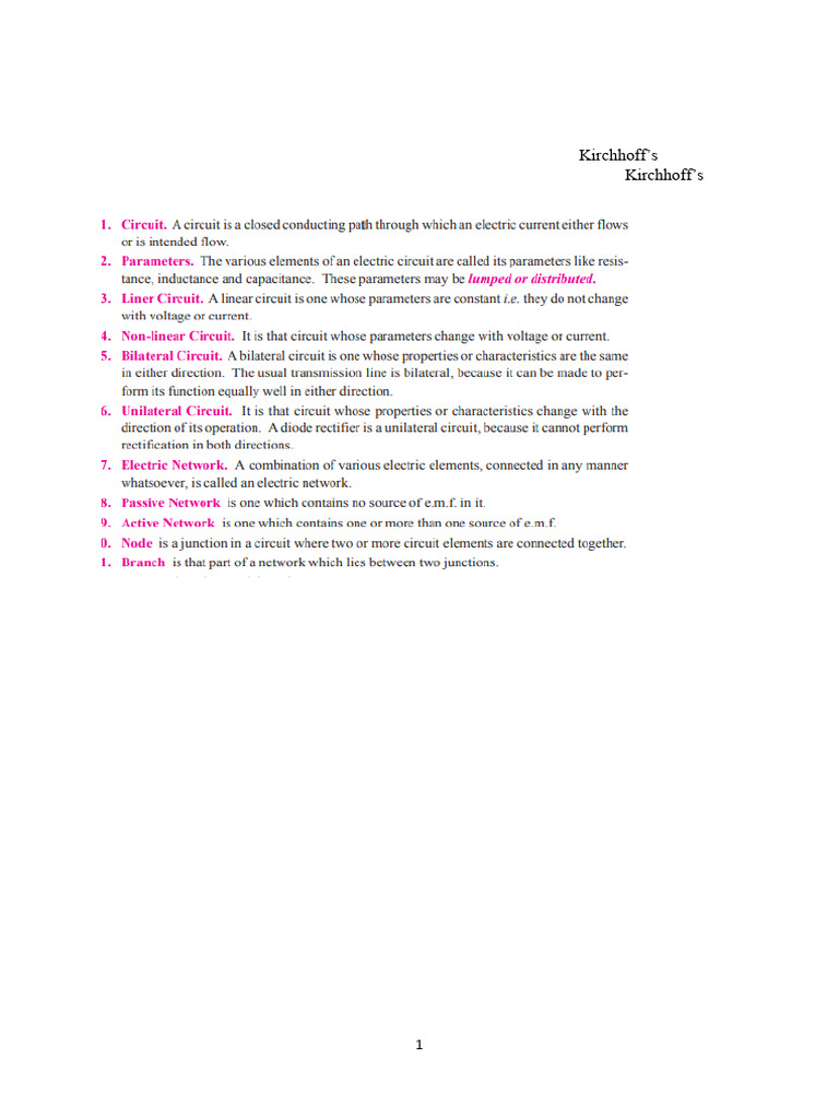 NETWORK ANALYSIS (Autosaved) - 100029 | PDF | Capacitor | Inductance