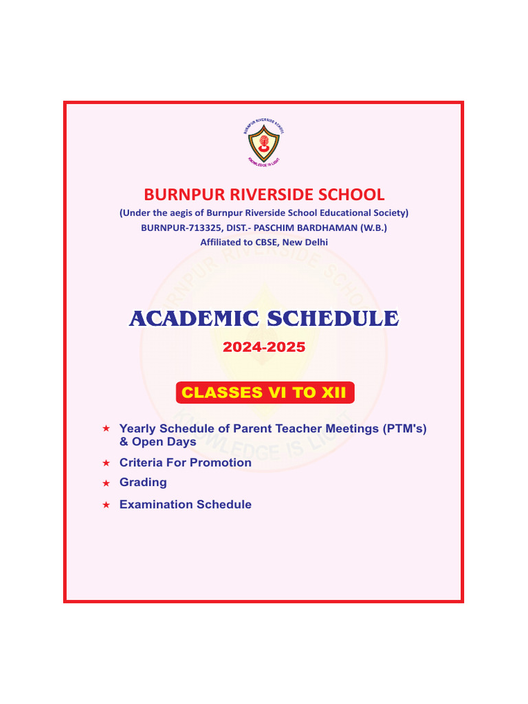 Examination Schedule (VI-XII) 2024-25 (Colour) | PDF | Science