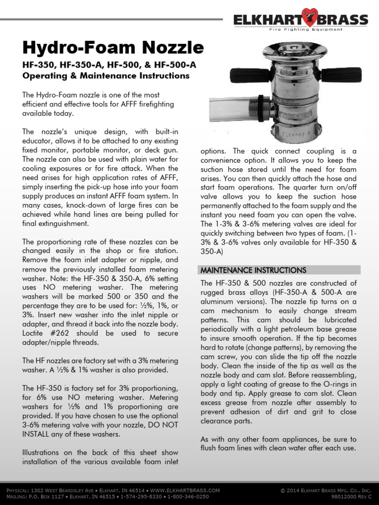 HydroFoam Nozzles RevC Final | PDF
